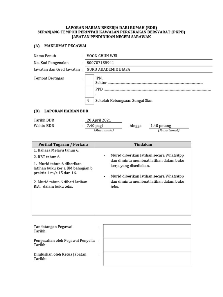 BDR Lampiran B | PDF