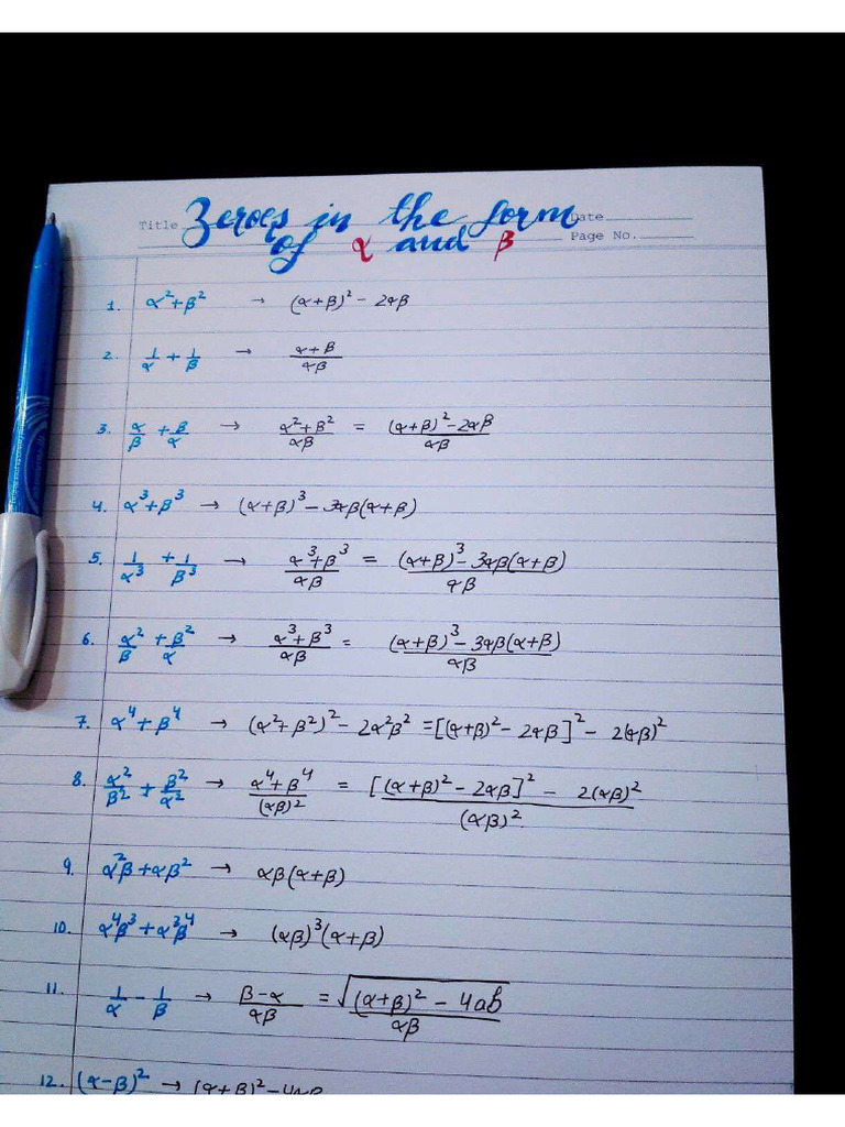 Maths 10th Notes 2 | PDF