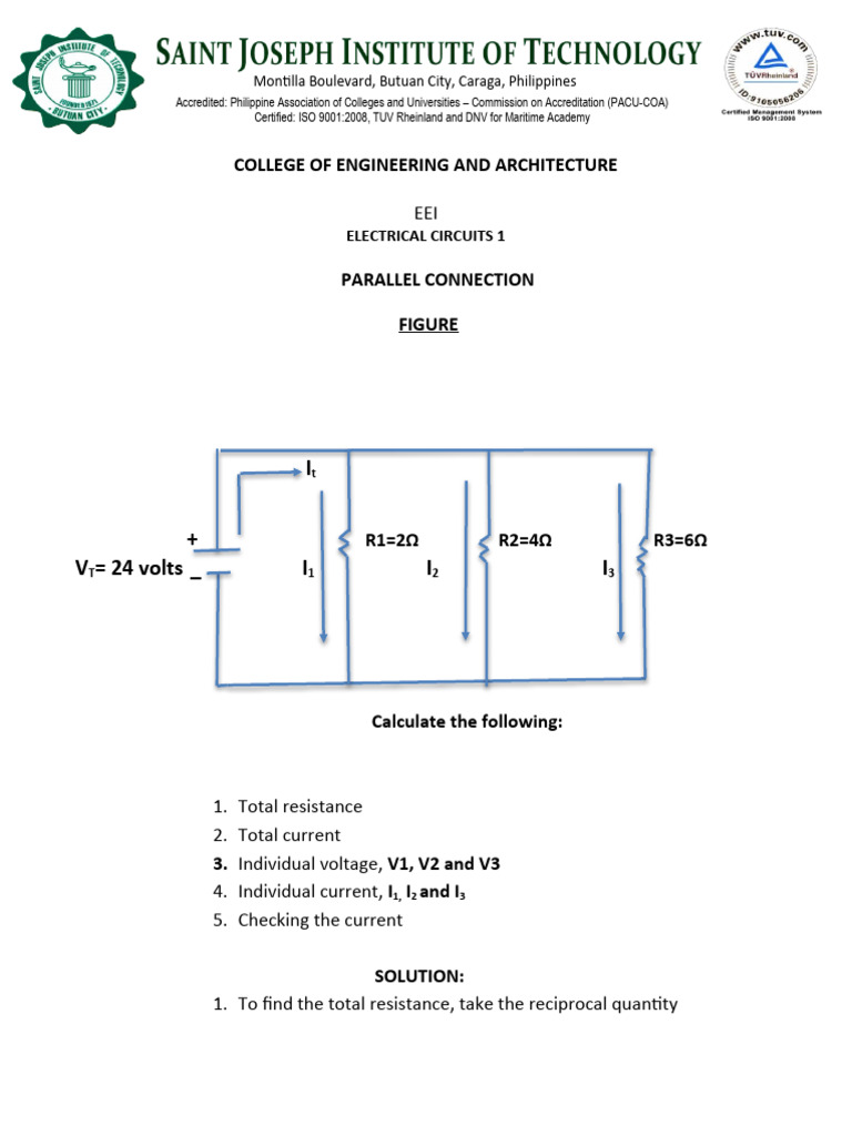 Electrical Circuits (Parallel) Topic | PDF | Series And Parallel Circuits | Voltage