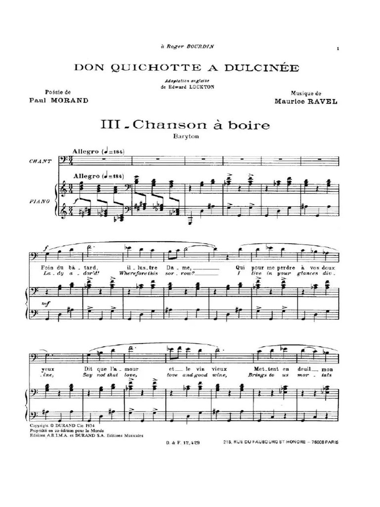 Chanson À Boire CM | PDF