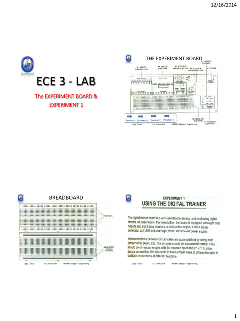 Ece 3 - Lab Experiments 1-2 | PDF | Computer Engineering | Electronics