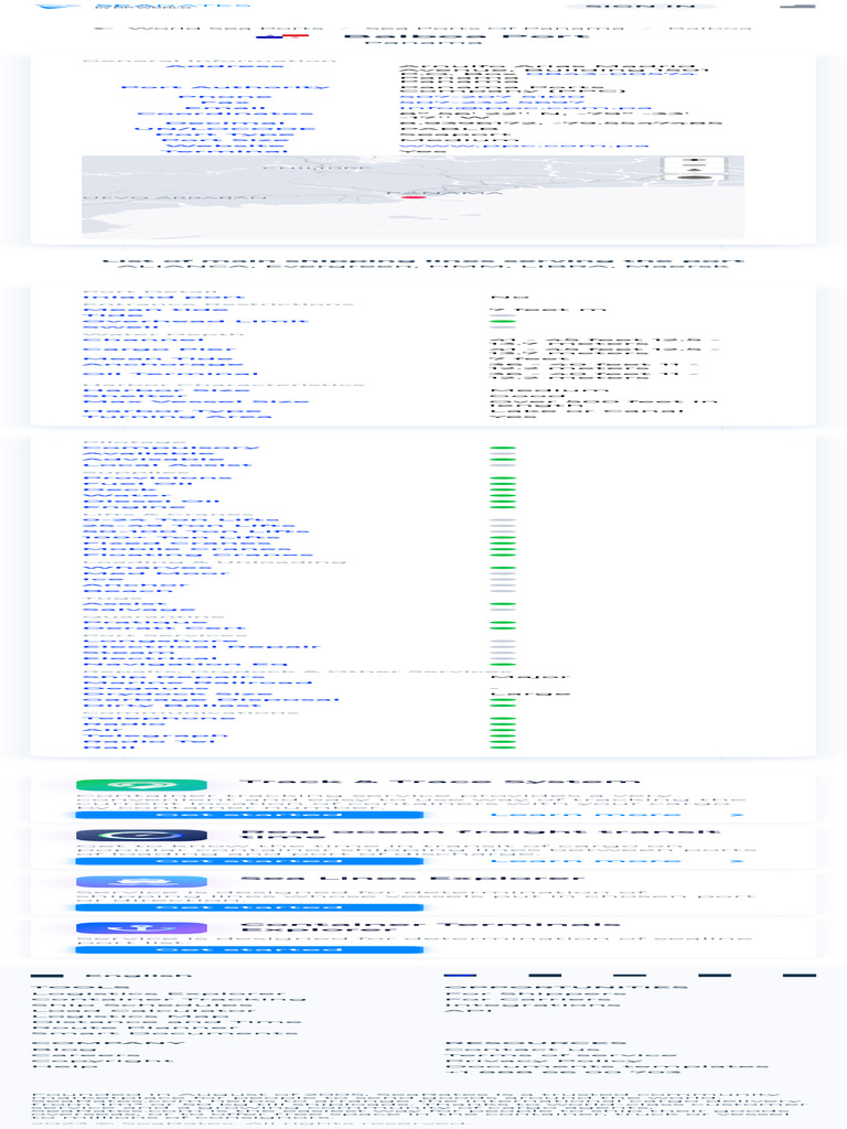 Balboa Port Panama Sea Ports SeaRates | PDF