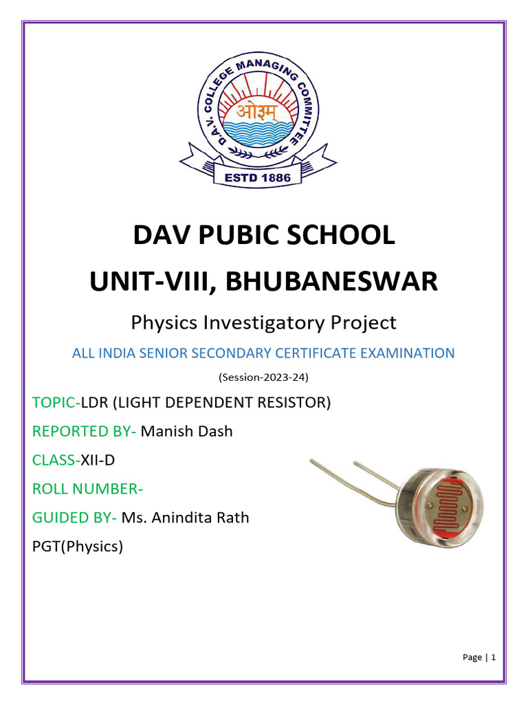Physics Project Class 12 | PDF | Electrical Resistance And Conductance ...