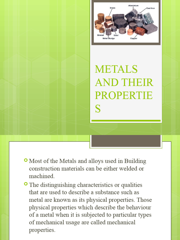 Metals and Their Properties (Report) | PDF | Steel | Alloy