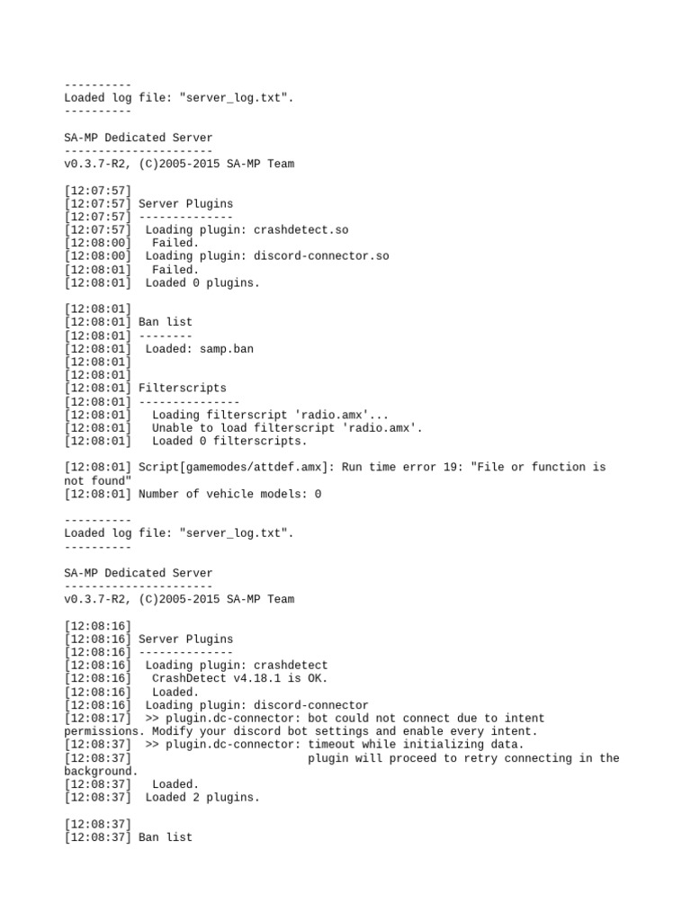 SA-MP Server Log Analysis | PDF