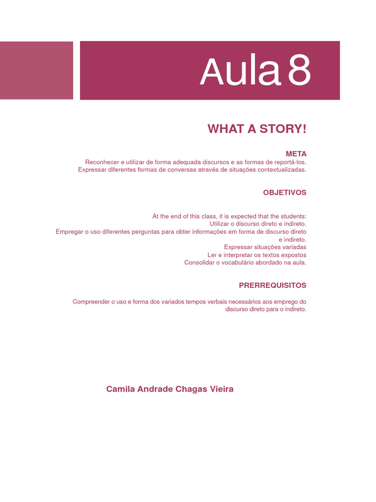 09592025062019lingua Inglesa IV. Aula 8 | PDF