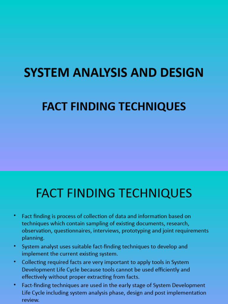Fact Finding Techniques | PDF