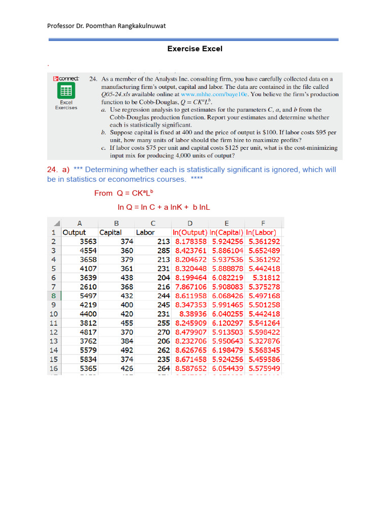 Exercise Excel | PDF | Business Process | Trade