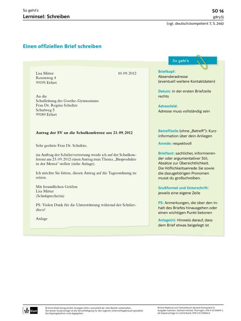 Offizieller Brief | PDF