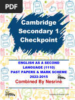 Cambridge Lower Secondary Checkpoint English Paper 2 Fiction | PDF ...