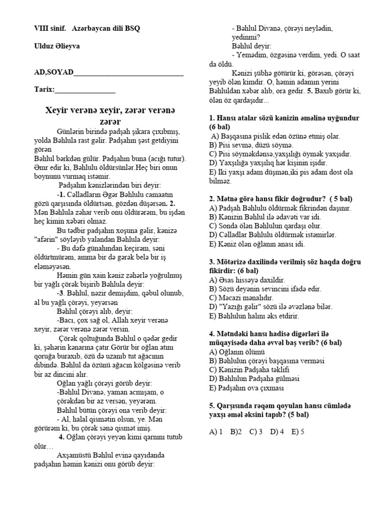 9cu Sinif Monitorinq | PDF