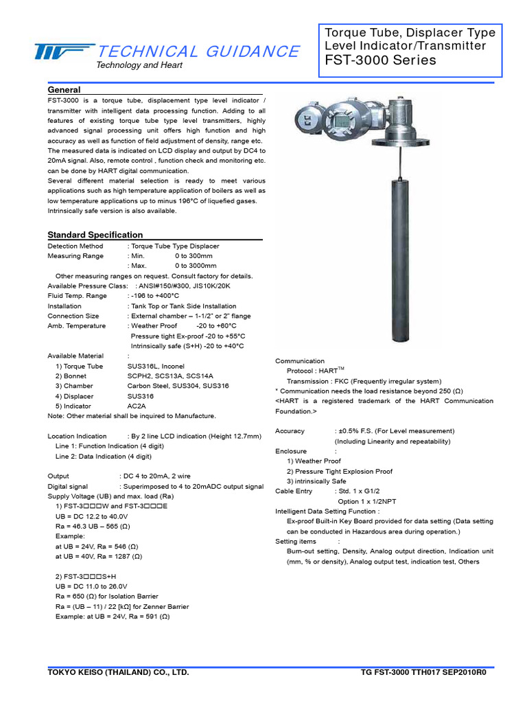 TG FST-3000 TTH017 Sep2010r0 | PDF | Pipe (Fluid Conveyance) | Vacuum Tube