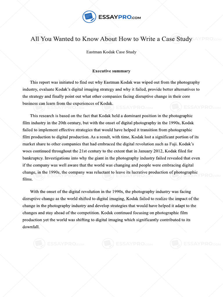 Case Study Example Kodak | PDF