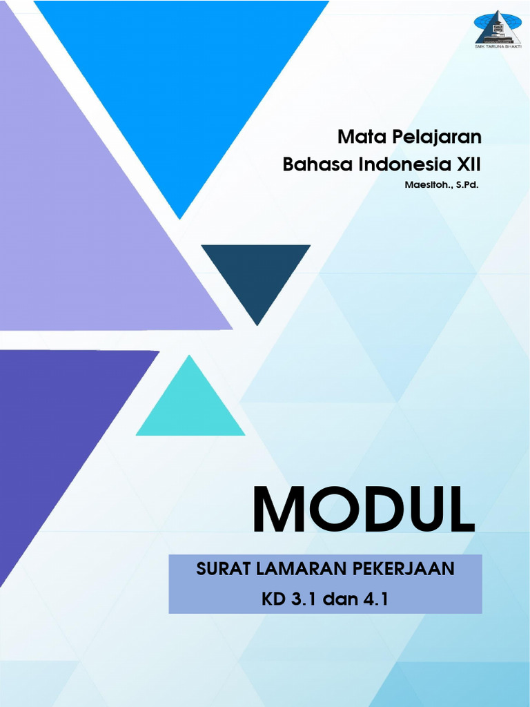 Modul KD 3.1 Dan 4.1 Surat Lamaran Pekerjaan | PDF