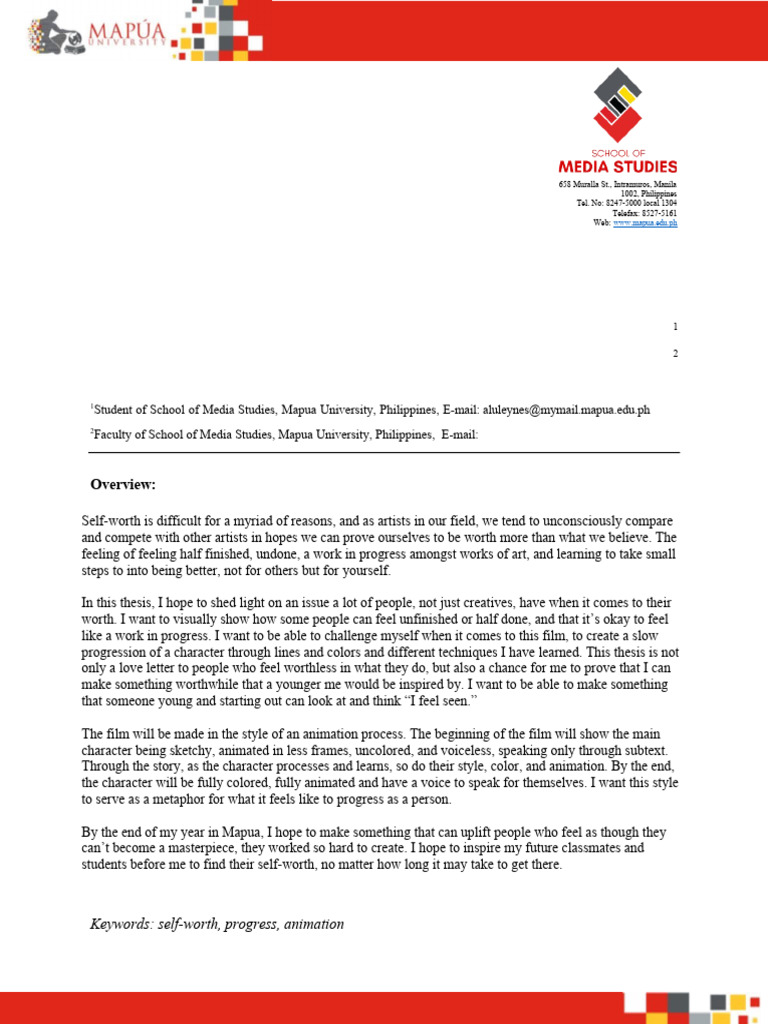 Thesis concept 1 - Working Progress | PDF