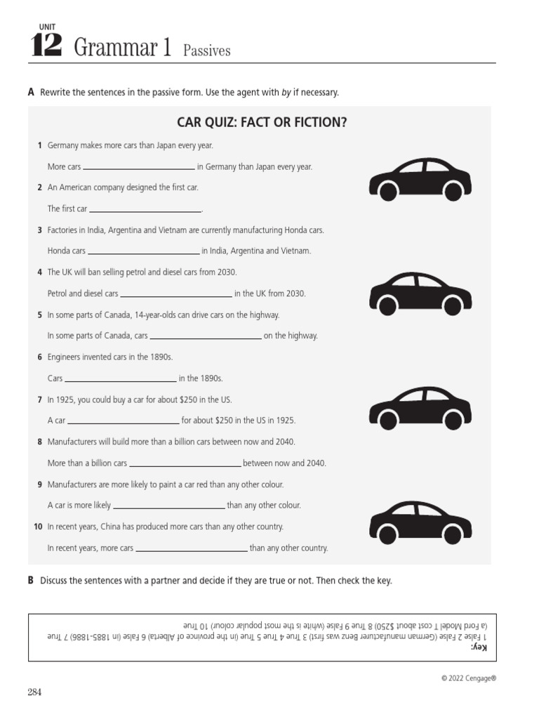 Voices Pre-Intermediate Unit 12 Grammar 1 0 1 | PDF | Car | Land Vehicles Voices Pre-Intermediate Unit 12 Grammar 1 0 1 | PDF | Car | Land Vehicles