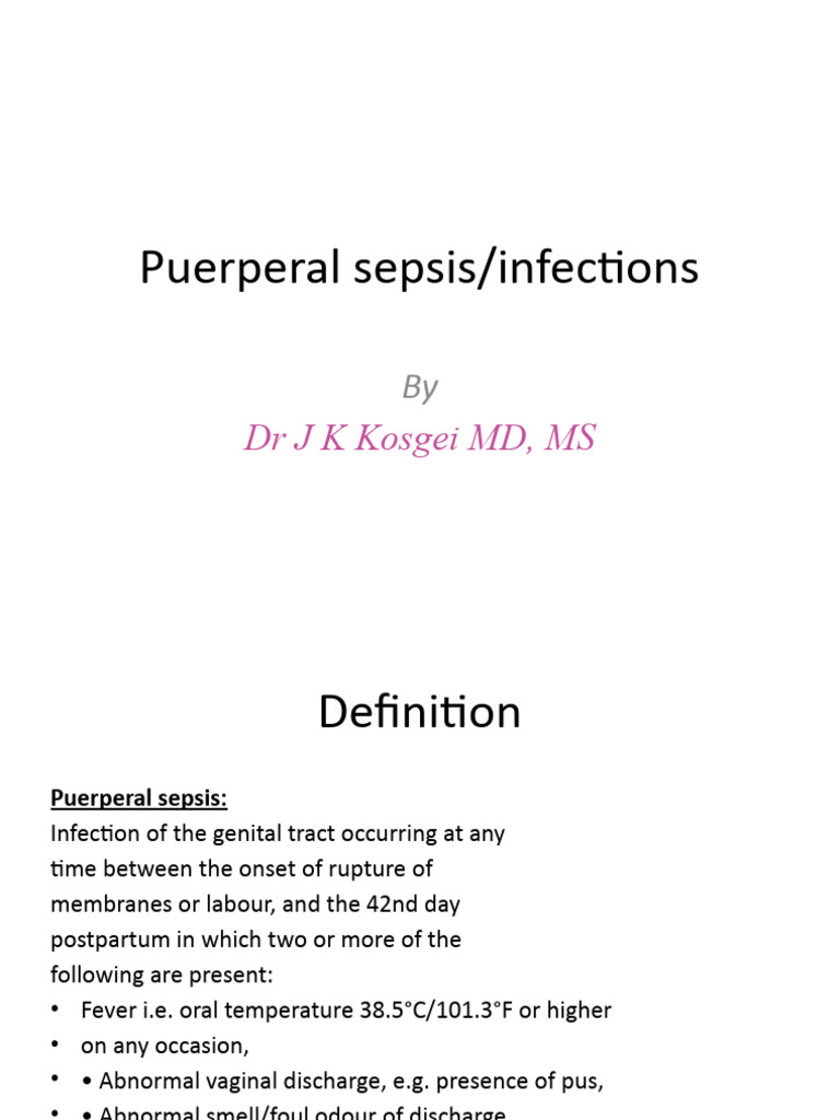 Puerperal Sepsis | PDF