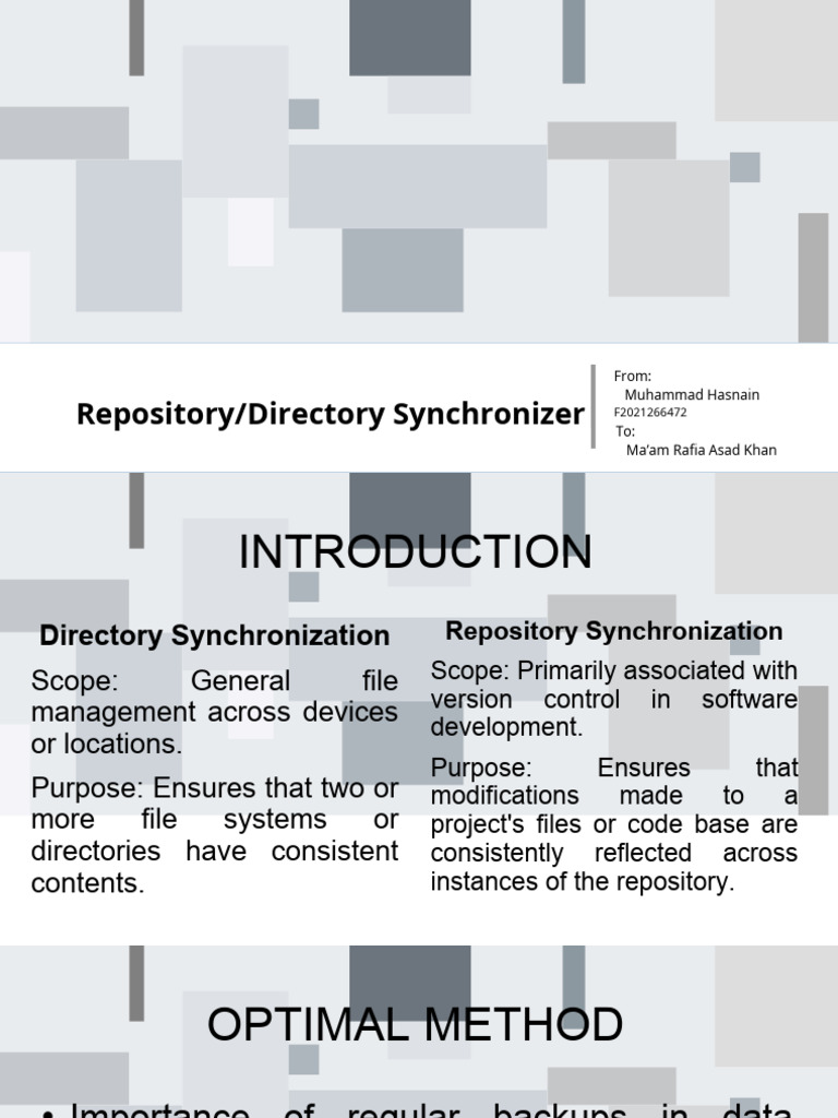 Repository Directory Synchronization | PDF