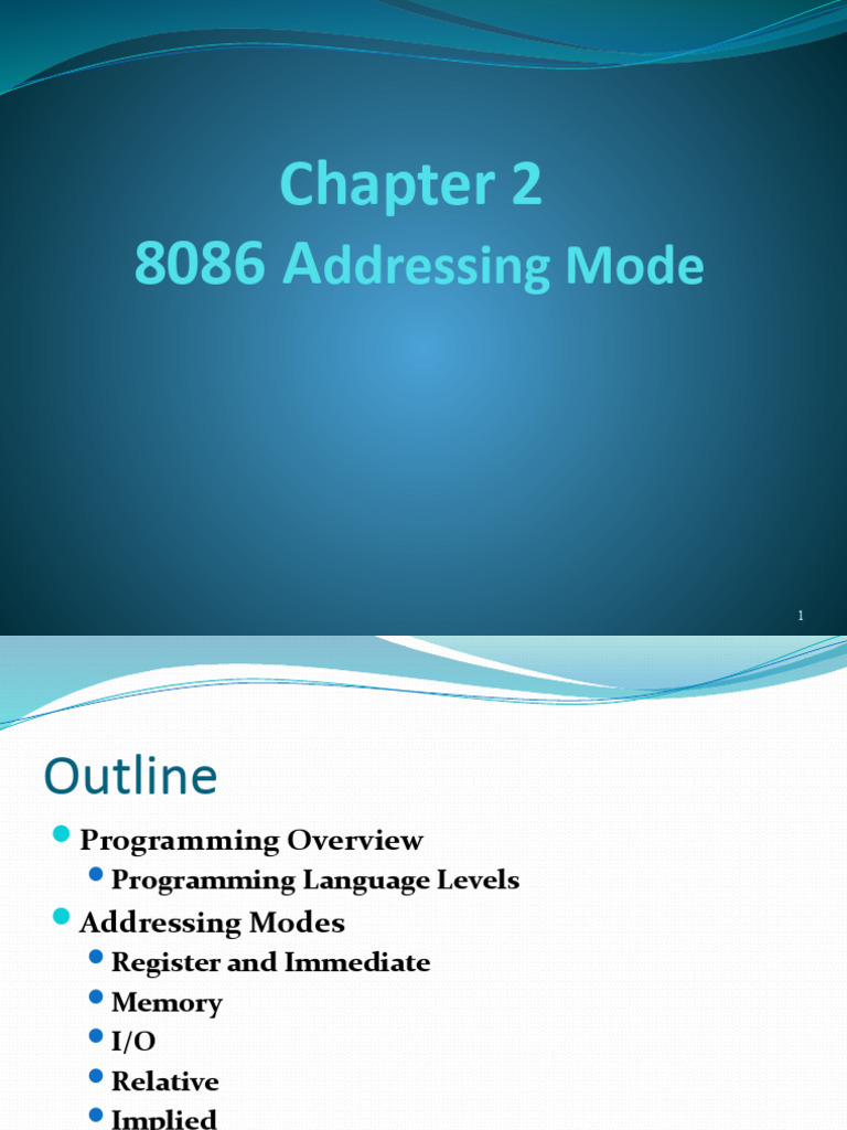 Chapter 2 Addressing Modes 2009 V STD | PDF | Assembly Language | Pointer (Computer Programming)