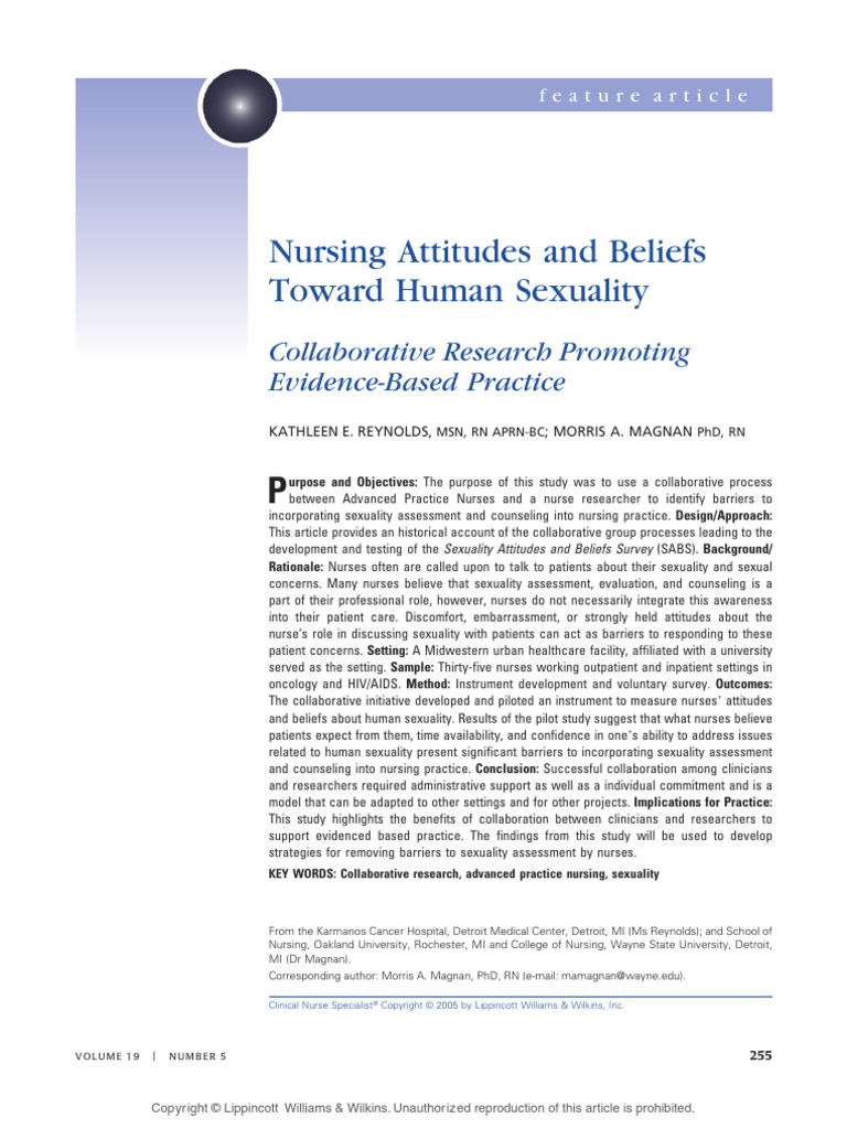 Nursing Attitudes and Beliefs | PDF | Nursing | Attitude (Psychology)