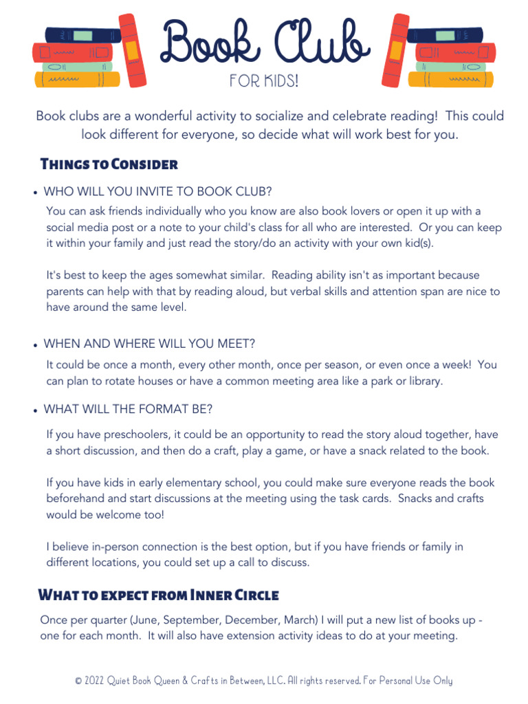 Book Club Info | PDF