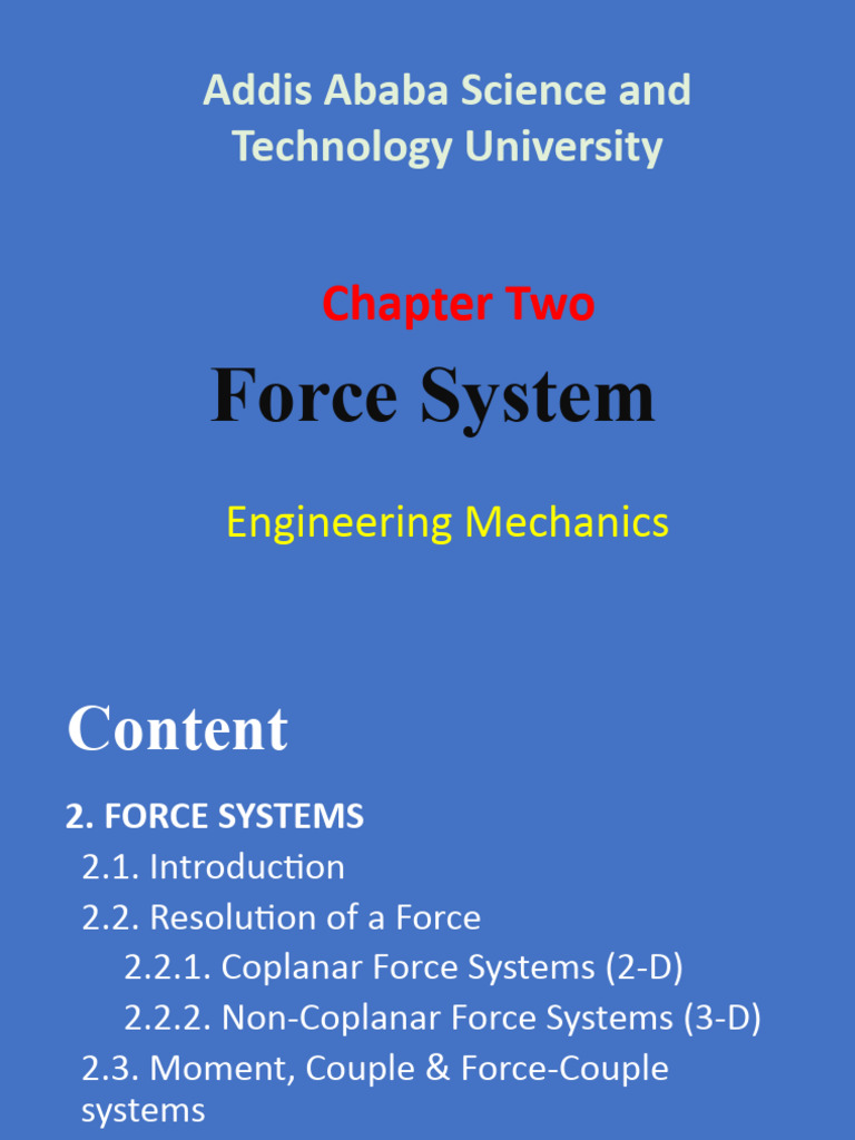 Chapter 2 Force System by Teddy | PDF | Euclidean Vector | Torque