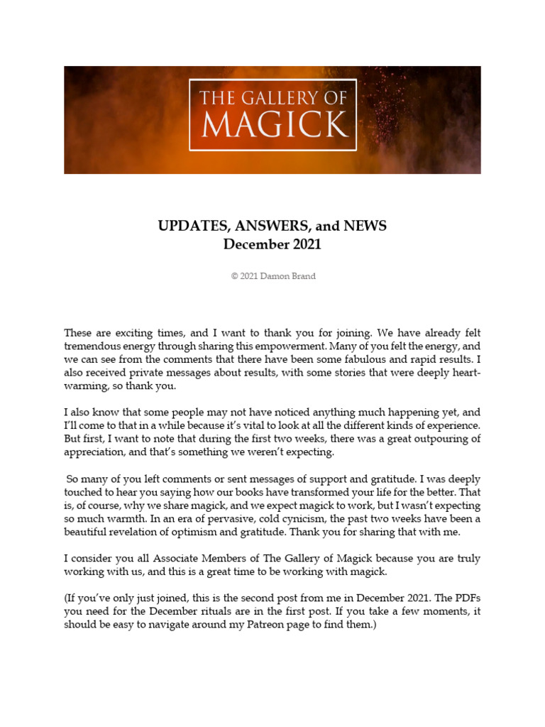 Magick Updates Dec 2021 | PDF