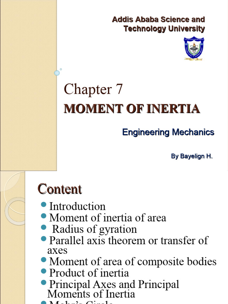 Chapter 7 Inerita | PDF | Beam (Structure) | Euclidean Geometry