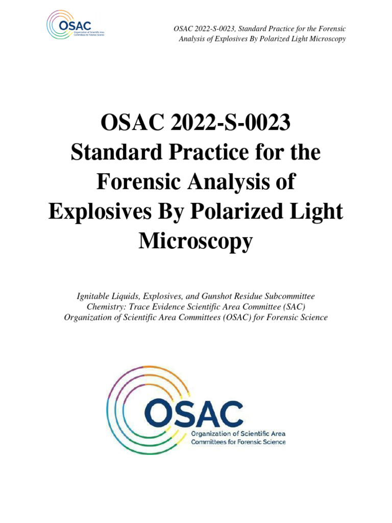 Forensic Explosives Analysis Guide | PDF