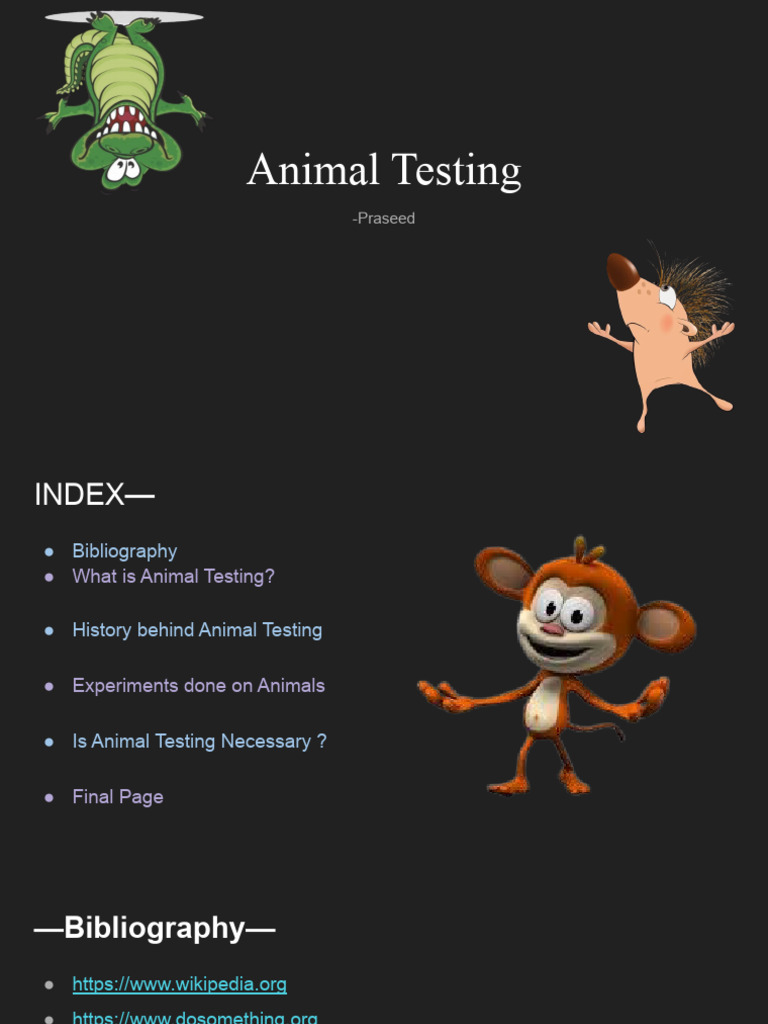 Animal Testing | PDF