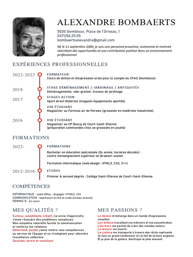 Alexandre Bombaerts CV | PDF