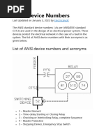 List of Ansi Code For Relays | PDF