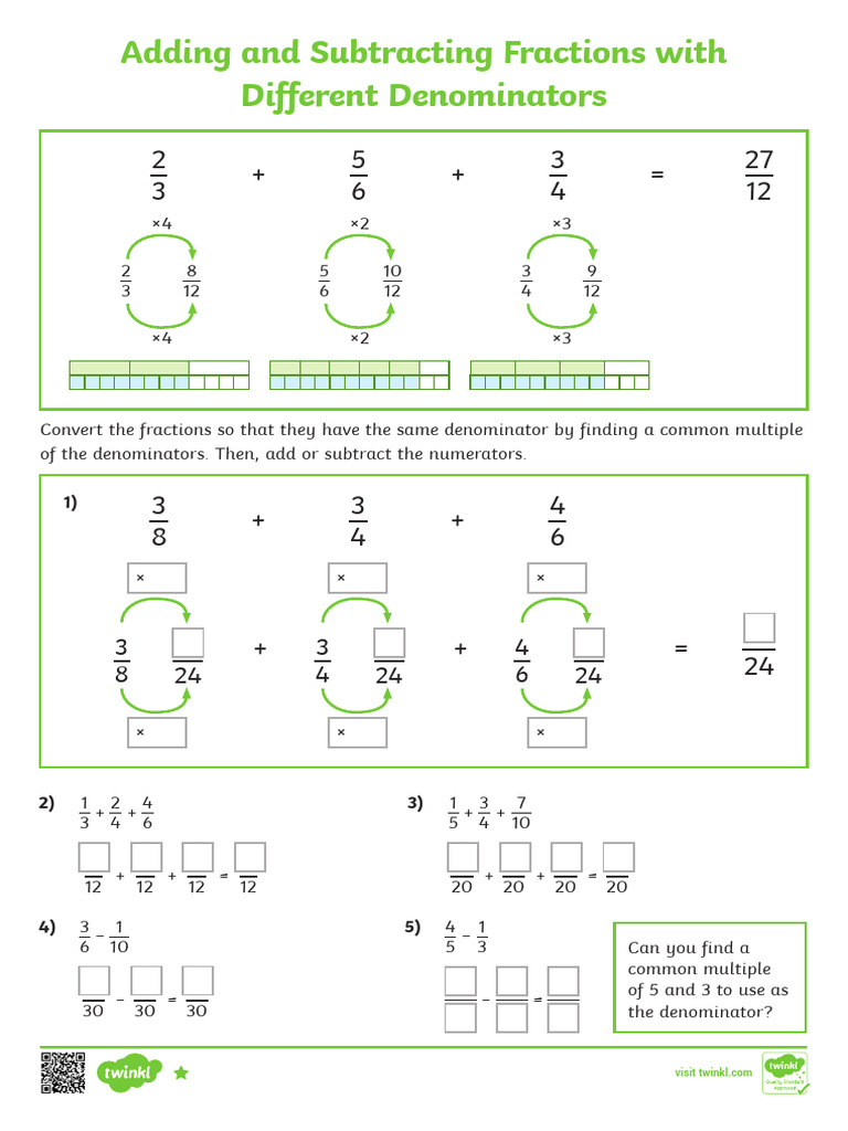 Add and Subtract Fractions | PDF | Arithmetic | Signal Processing