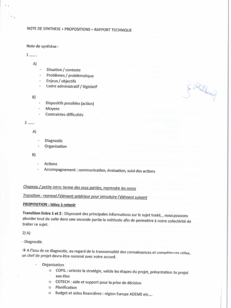 Plan Rapport Technique | PDF