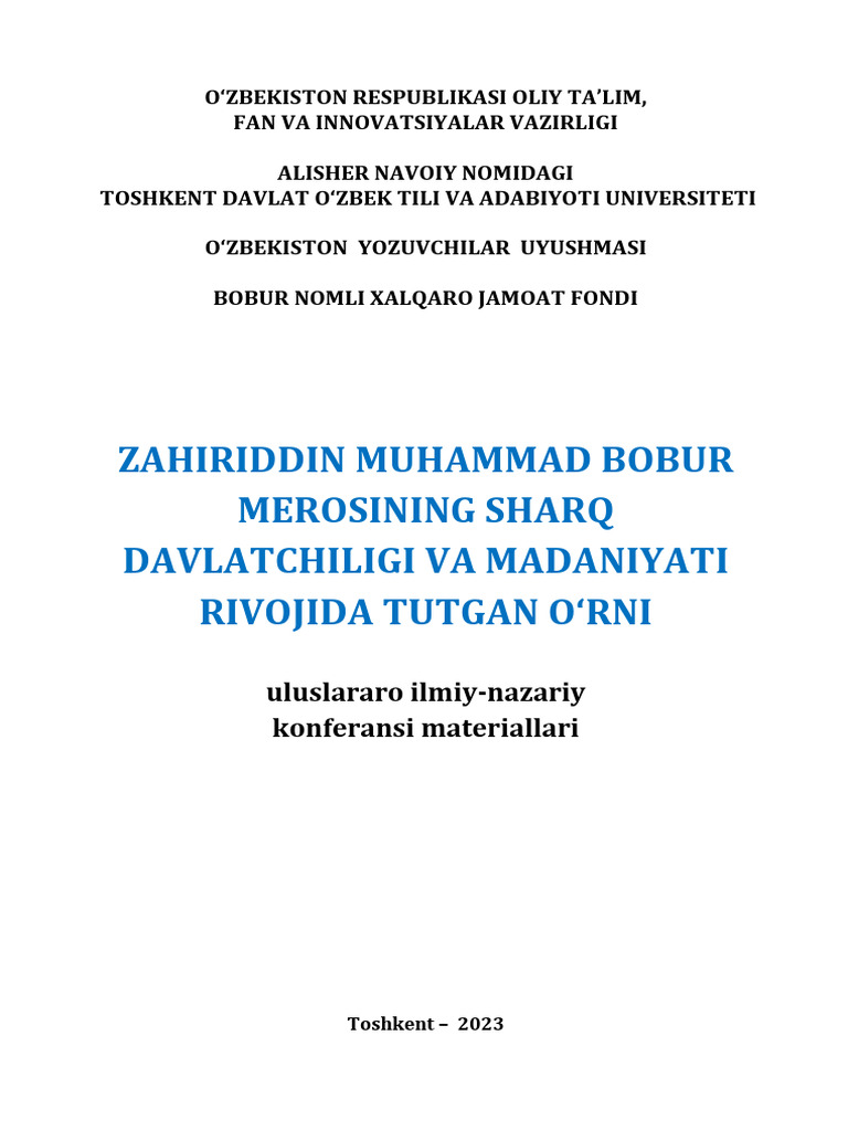 Babrl Kuzey Hindistannda Ali R Nevayi Tesiri Nevayi | PDF
