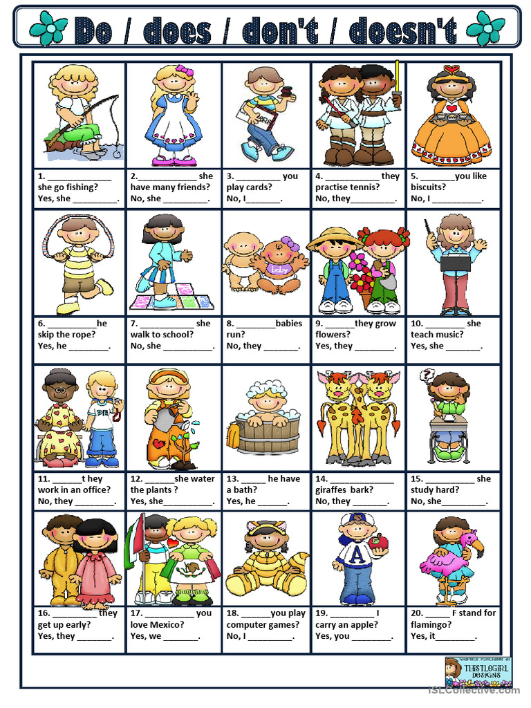 Asking and Answering Questions With Do - Does - Don't & Doesn't | PDF