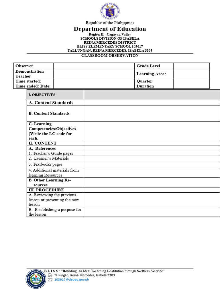 DLL TEMPLATE For C.O | PDF | Learning | Teachers