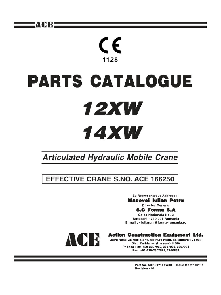 ACE 12-14 T Parts Catlogue | PDF