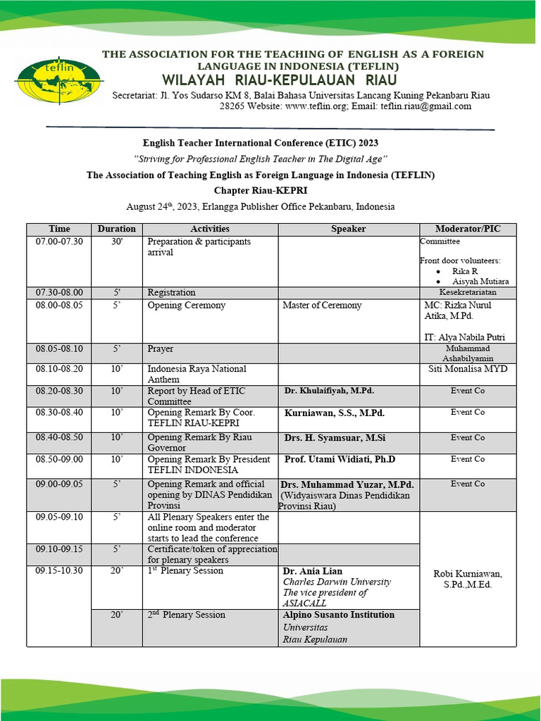 ETIC 2023 Committee Version | PDF