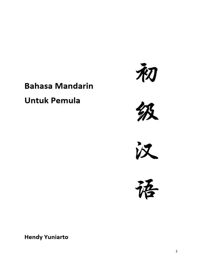Bahasa Mandarin Untuk Pemula Pdf