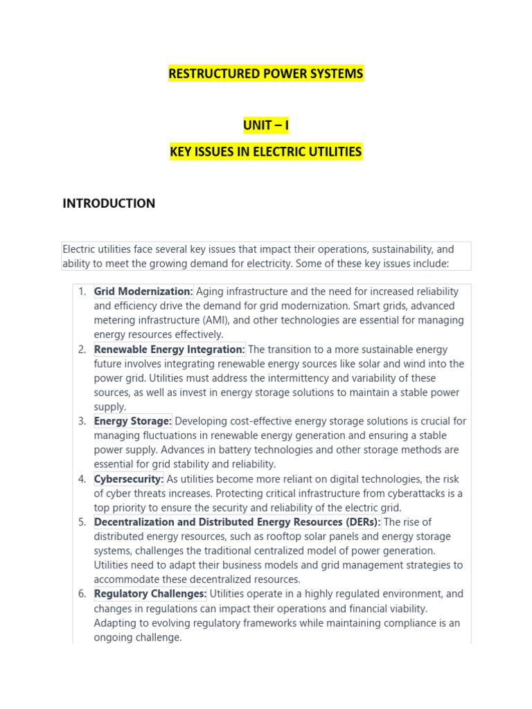 Restructured Power Systems | PDF | Electrical Grid | Electric Power Transmission