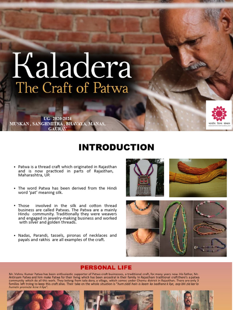 Patwa Craft: Tradition and Challenges | PDF