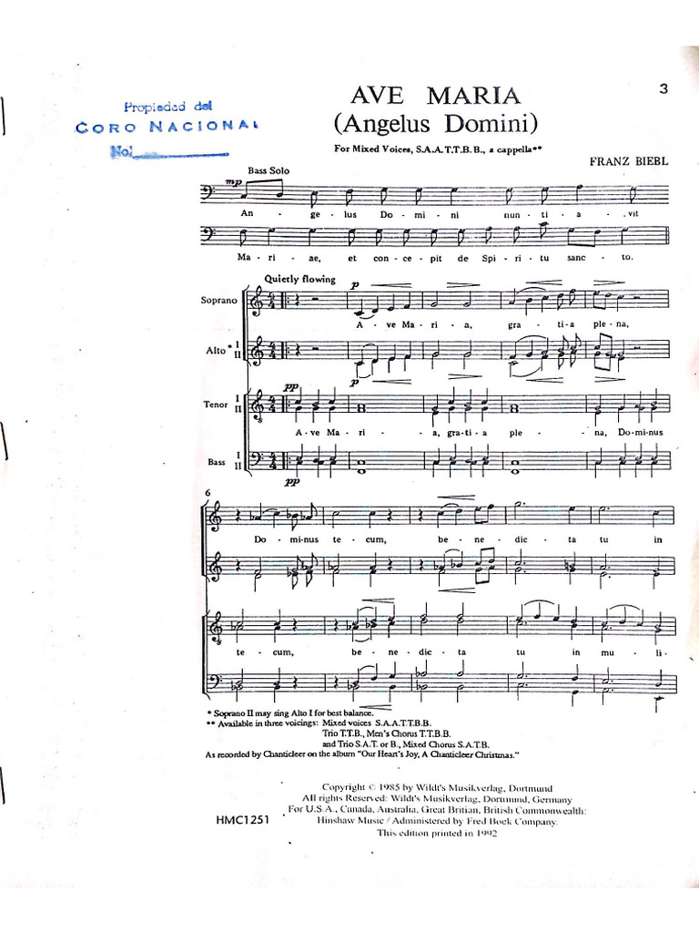 Ave Maria (Angelus Domini | PDF