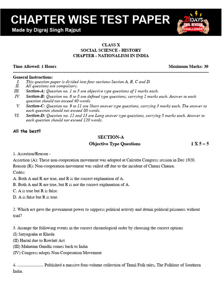 NATIONALISM IN INDIA DAY 7 2024ghjkl | PDF | Mahatma Gandhi | Indian ...