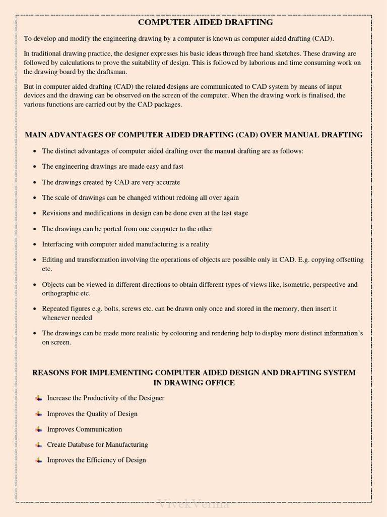 Vivekverma: Computer Aided Drafting | PDF | Input/Output | Computer ...