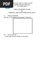 Kindergarten 4th Quarter Exam 2025 | PDF