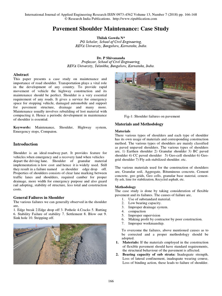 Pavement Shoulder Maintenancecase Study | PDF | Road Surface | Road