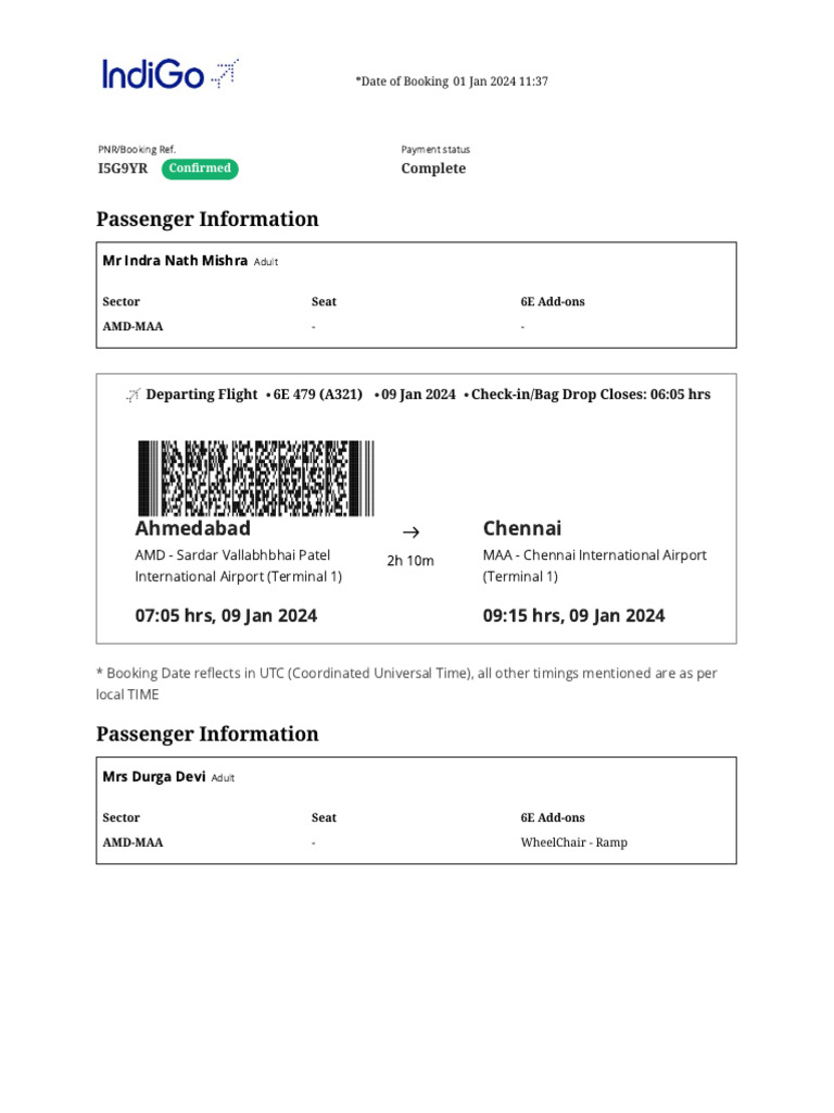 Flight Itinerary | PDF | Transport | Aviation