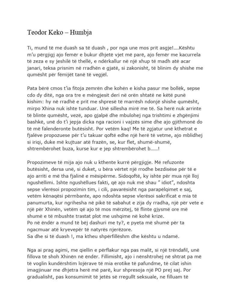 Teodor Keko - Humbja | PDF