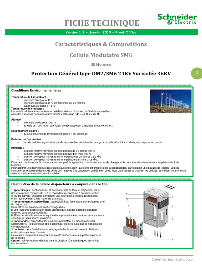 Fiche Technique DM2 24KV Surisolée 36KV | PDF
